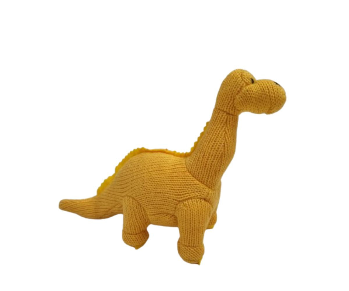 Best Years Ltd Knitted Diplodocus Dinosaur Toy -Yellow – Rockaway Toys