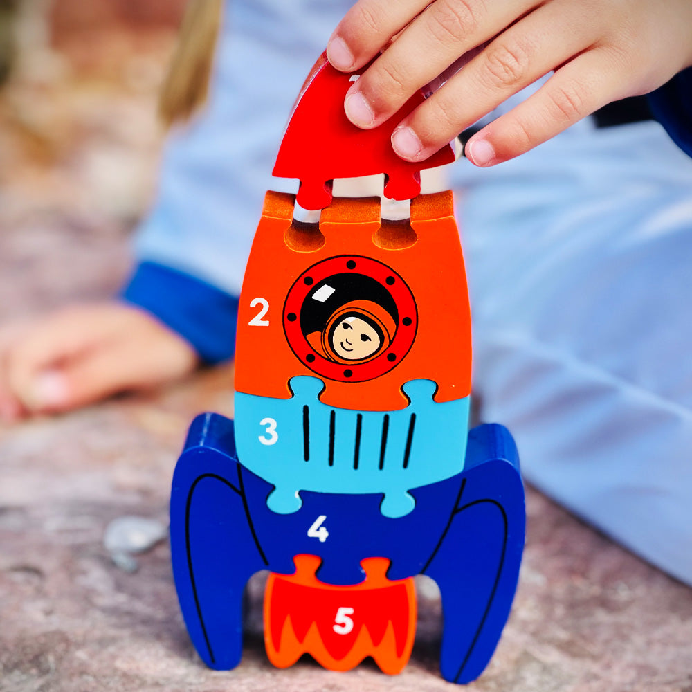 Lanka Kade Rocket 1-5 Jigsaw | Rockaway Toys | Wooden Toys